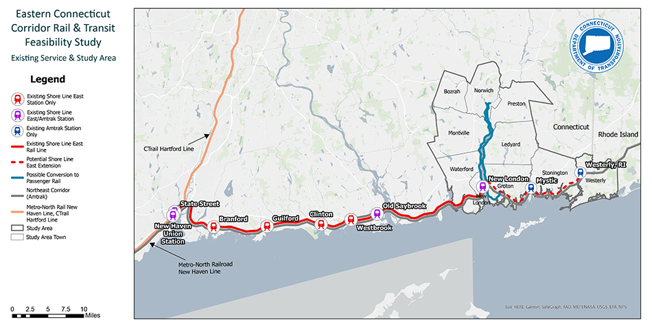 Eastern CT Corridor Rail and Transit Feasibility Study